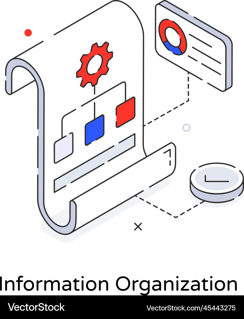 Information organization Royalty Free Vector Image