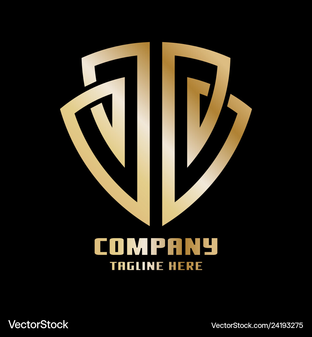 Letter b shield logo Royalty Free Vector Image