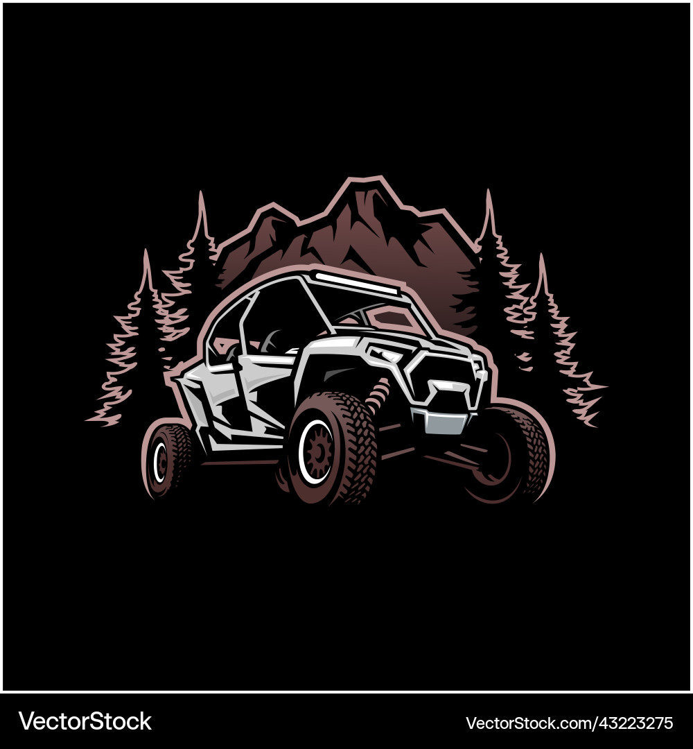 Utv buggy vehicle logo Royalty Free Vector Image