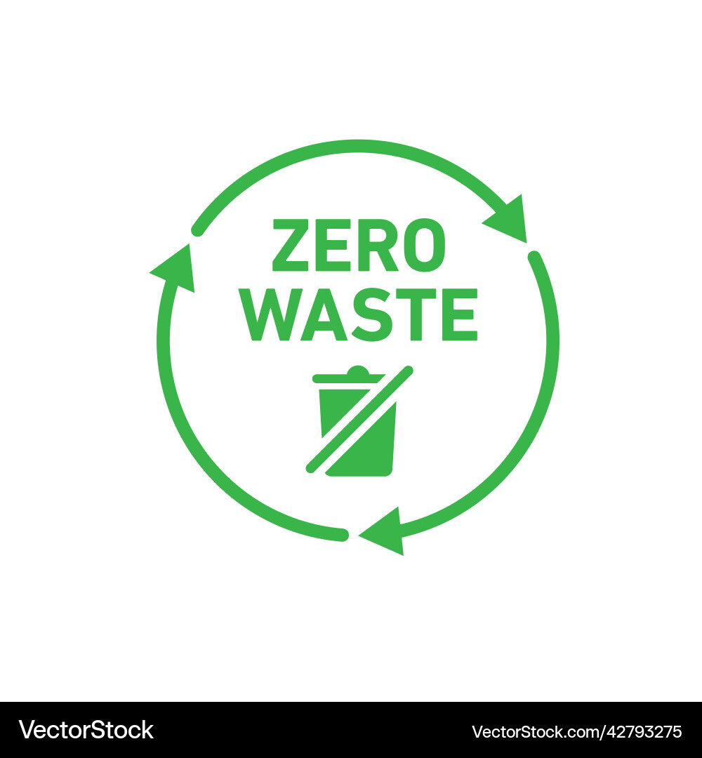 Zero Waste Stamp Badge Icon Royalty Free Vector Image