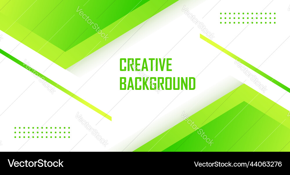 Creative abstract background with green shapes Vector Image