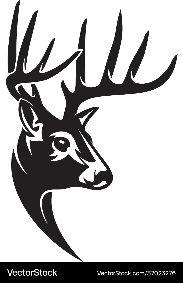 Deer hunting template Royalty Free Vector Image