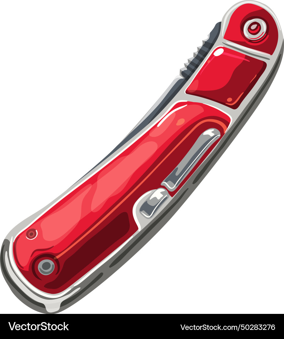 Graphic of a red swiss army knife Royalty Free Vector Image