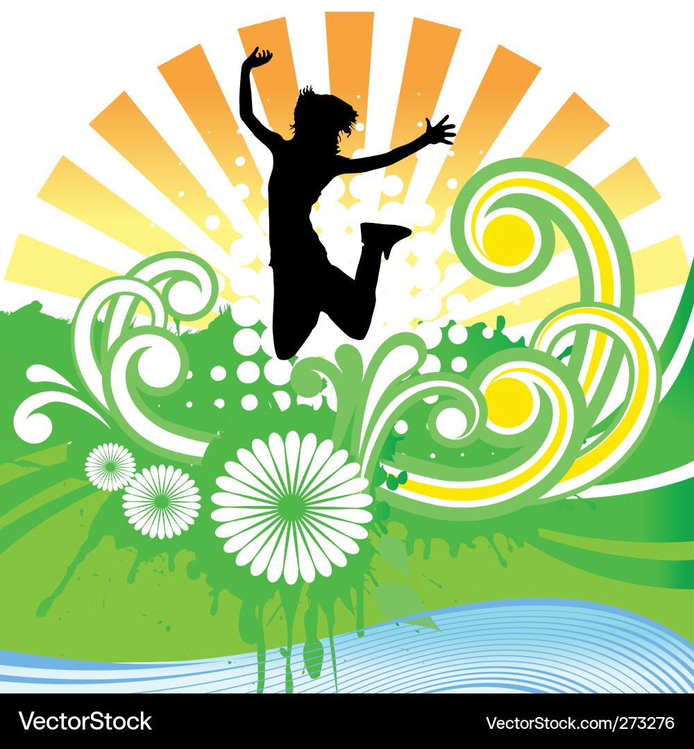 Happy girl Royalty Free Vector Image - VectorStock