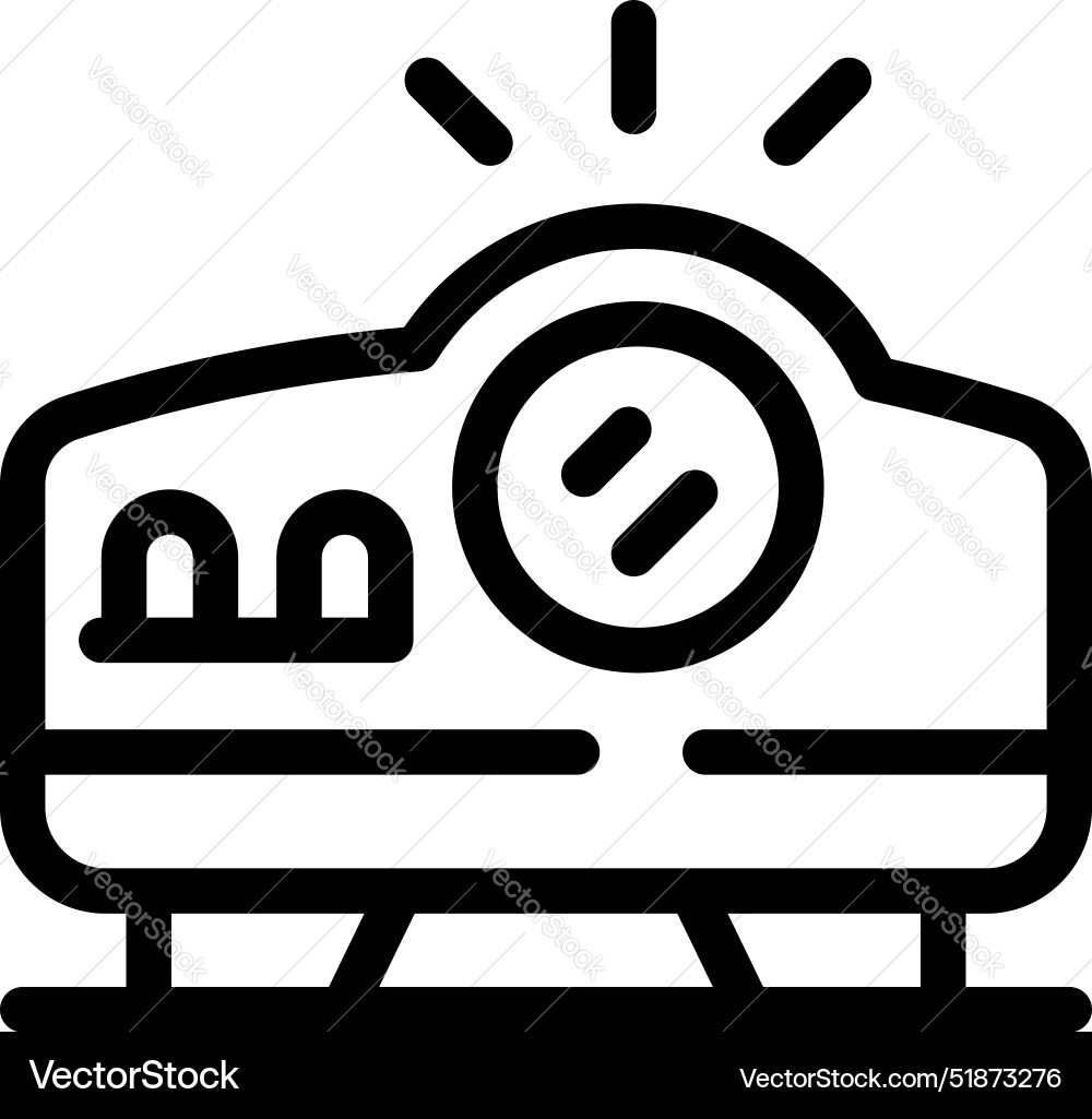 Projector emitting light beam for presentation – Royalty-Free Vector ...