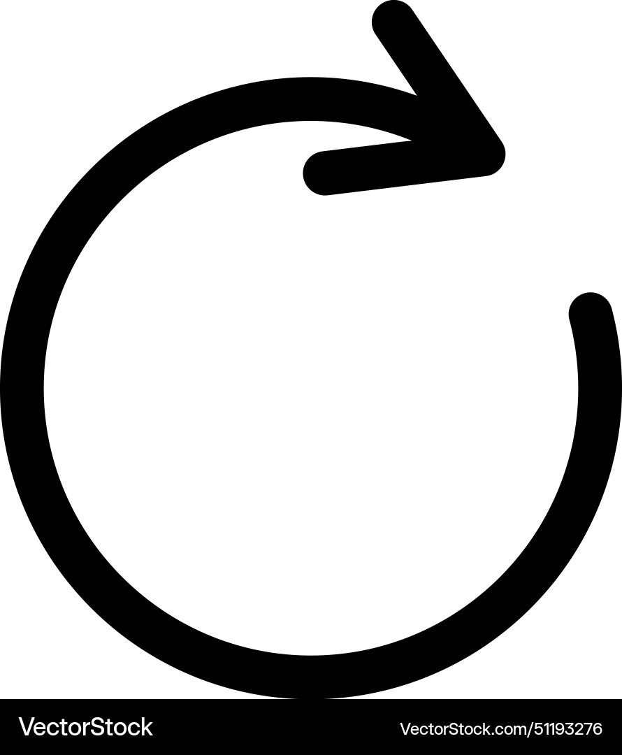 Reboot icon in a linear style Royalty Free Vector Image