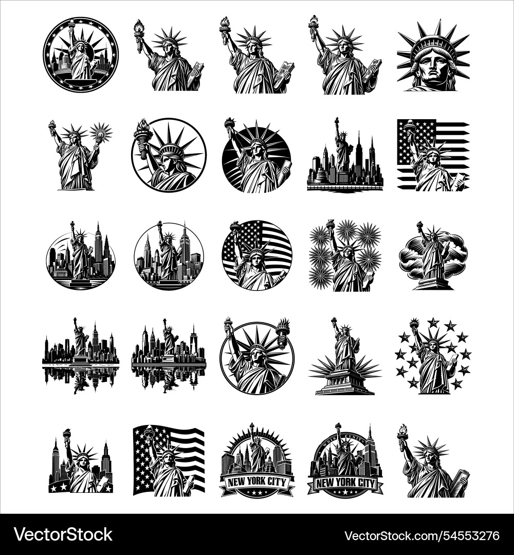 Statue of Liberty - New York Royalty Free Vector Image