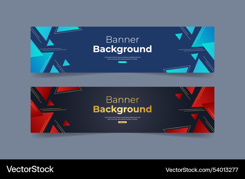 Abstract gradient banner template Royalty Free Vector Image
