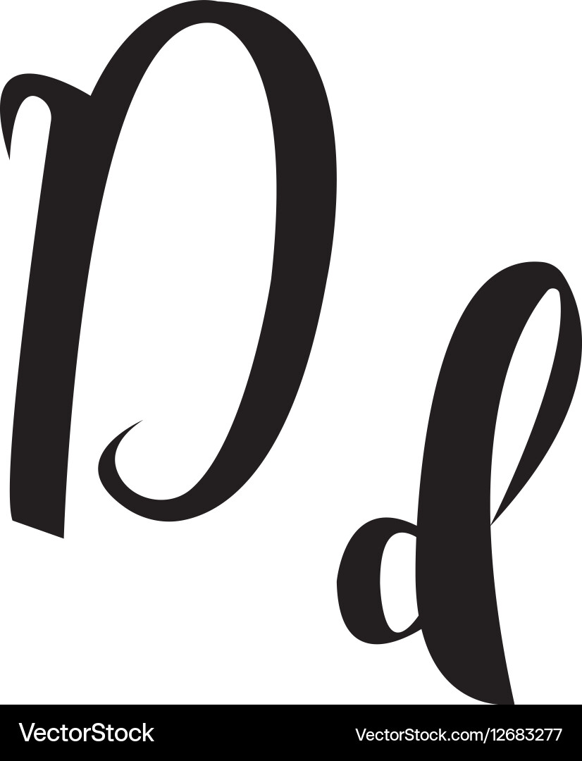 Calligraphy Letter D Modern Calligraphy Letters D Vector Images (over