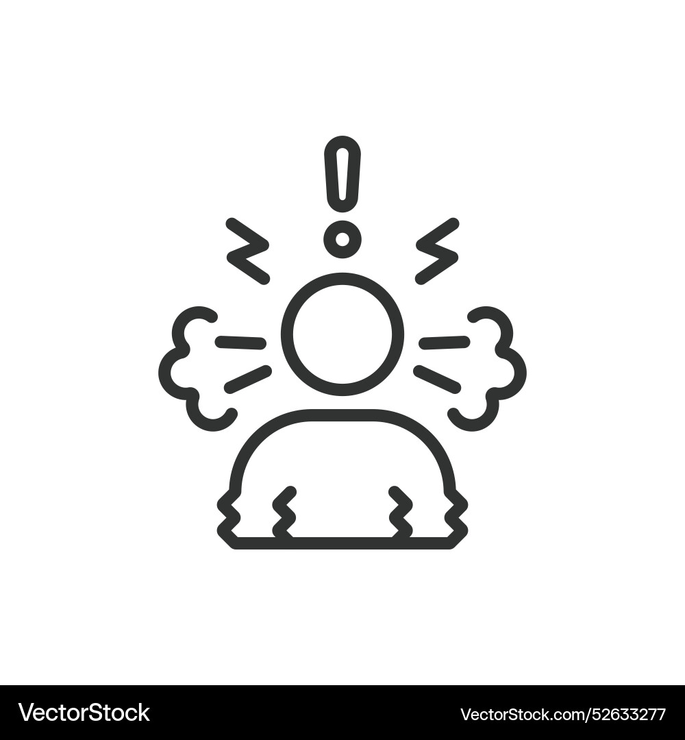 Anger in line design frustration rage fury Vector Image