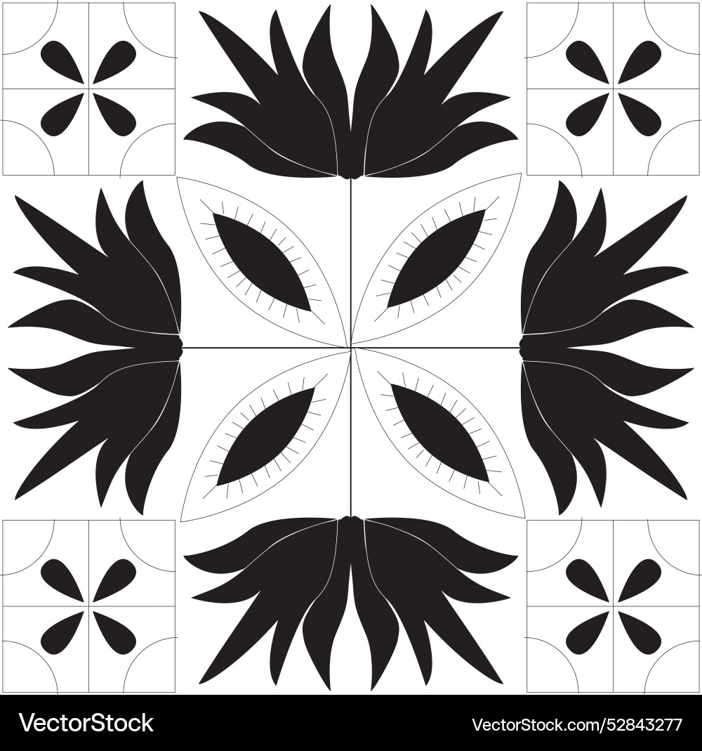 Cultural beautiful alpona design Royalty Free Vector Image