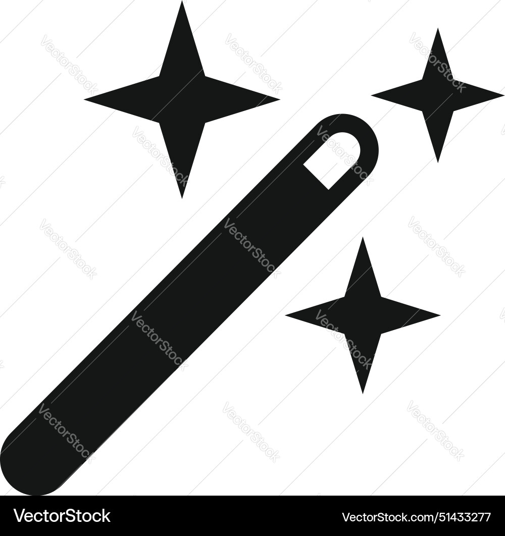 Magic wand and stars icon Royalty Free Vector Image