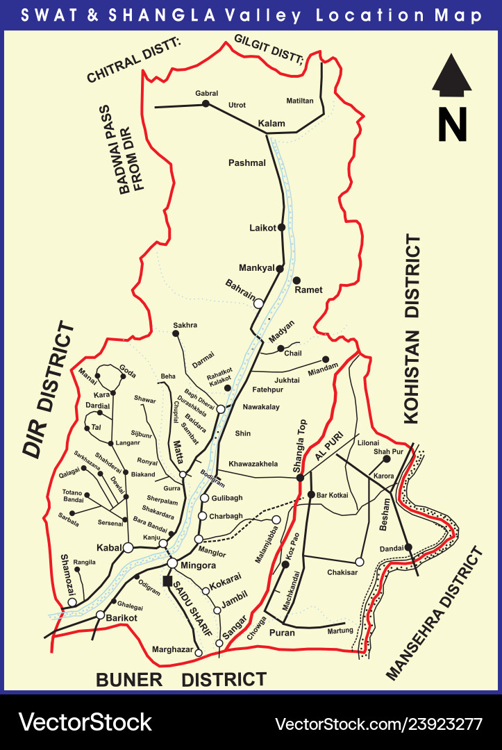 Kalam Swat Map