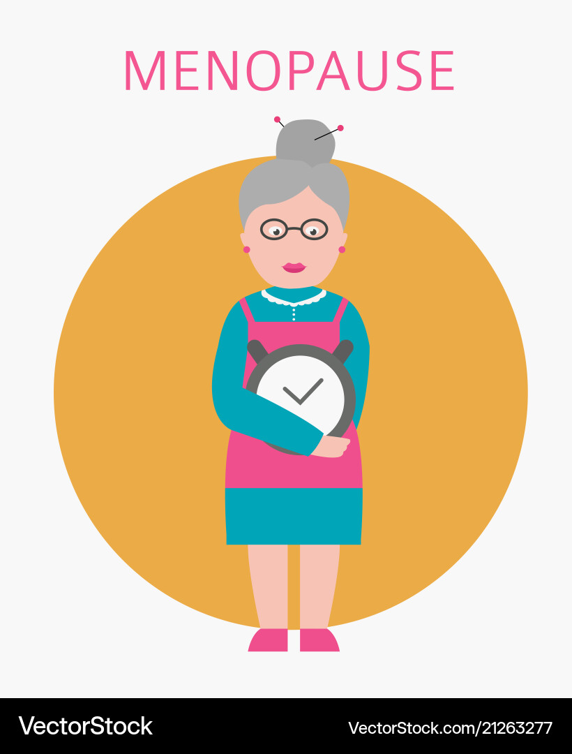 Menopause icon isolated on white grandmother Vector Image
