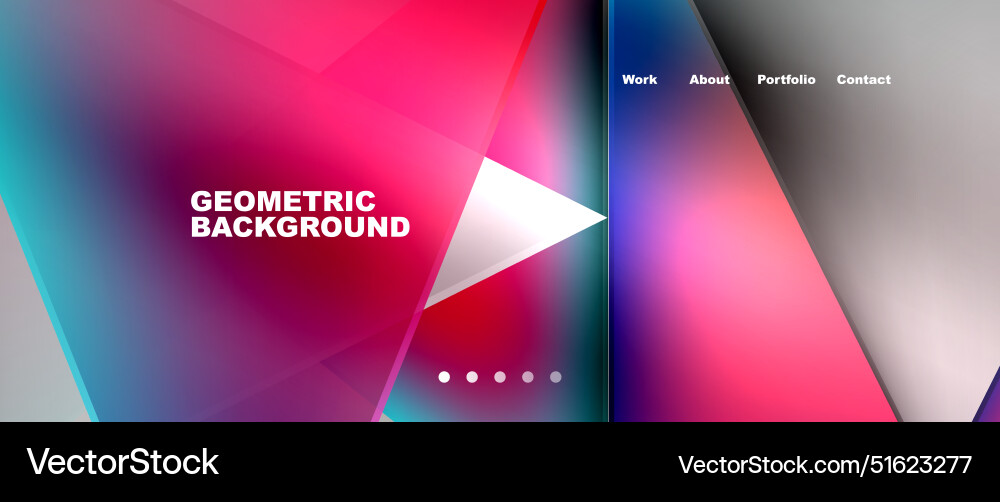 Metal triangles with colorful bright Royalty Free Vector