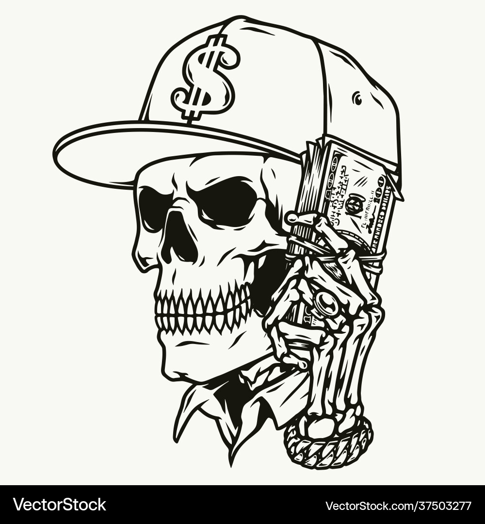 Money vintage monochrome concept Royalty Free Vector Image
