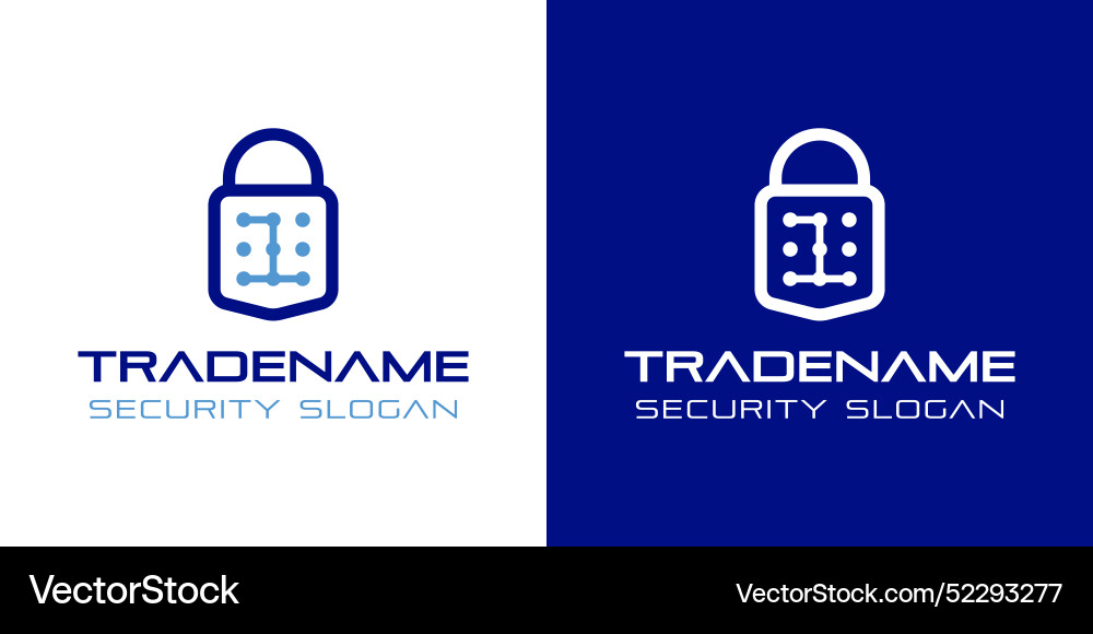 Number 1 smart lock logo perfect for digital Vector Image