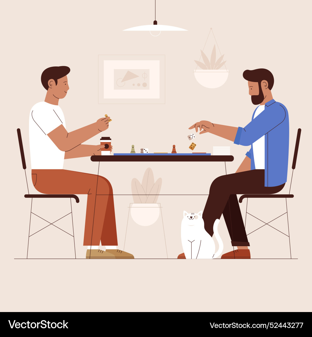 People playing ludo game Royalty Free Vector Image