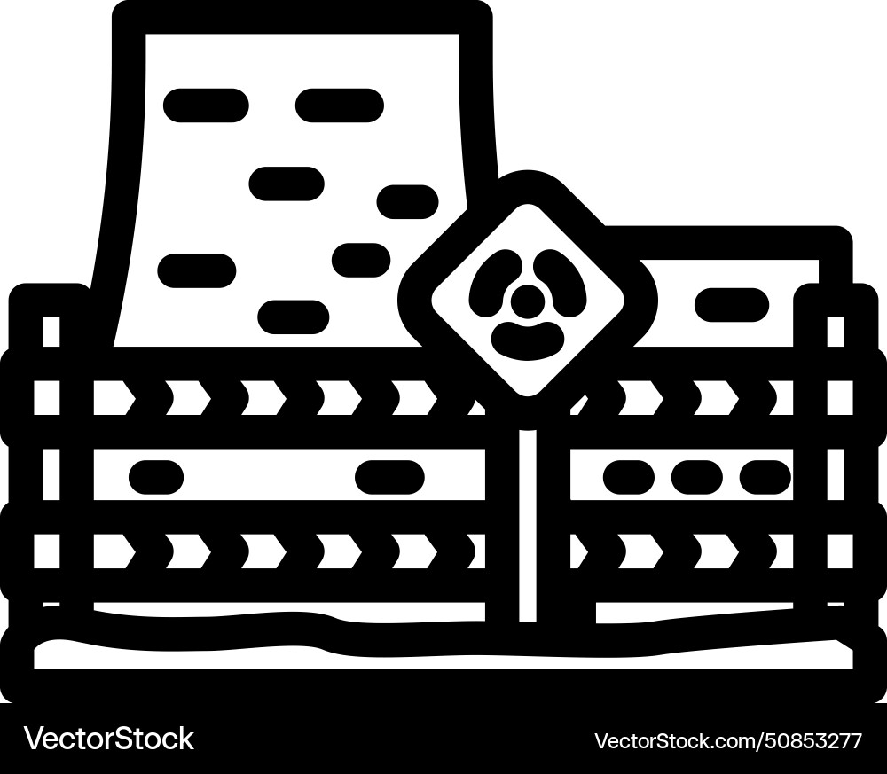 Safety nuclear energy line icon Royalty Free Vector Image