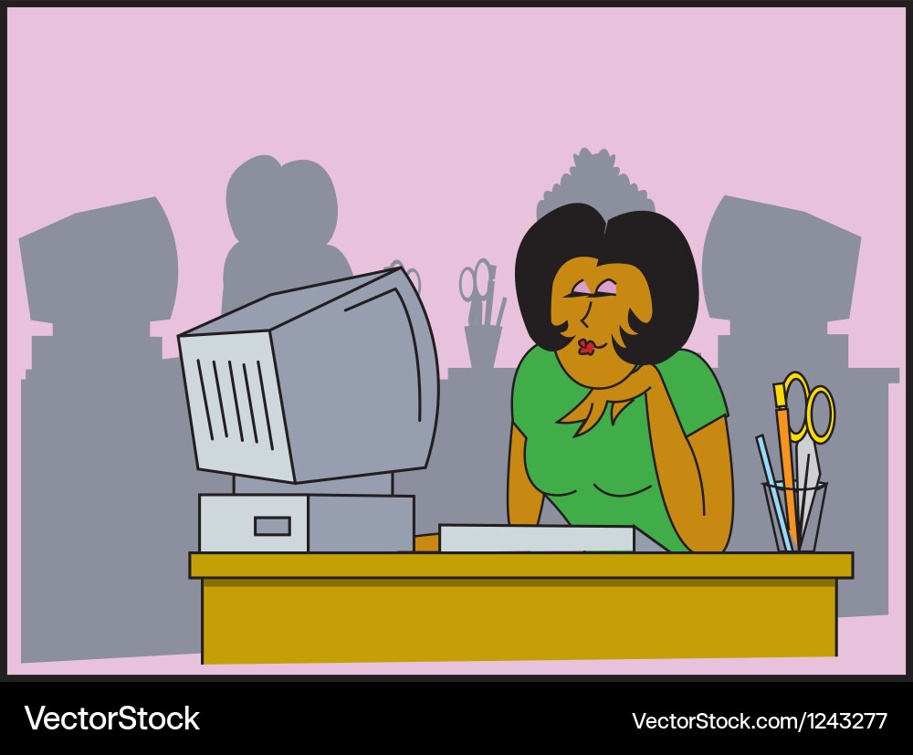 Student working Royalty Free Vector Image - VectorStock