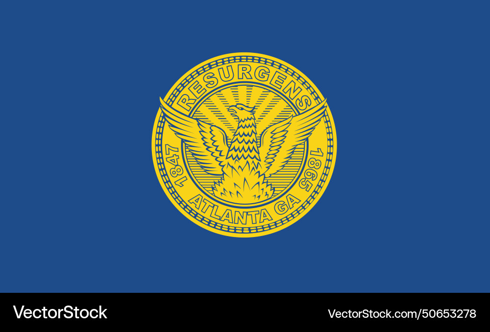 Atlanta flag Royalty Free Vector Image - VectorStock