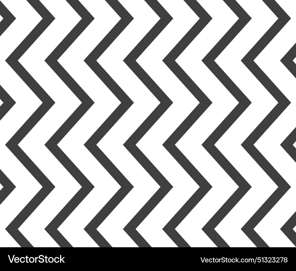 Black and white zigzag chevron pattern simple Vector Image
