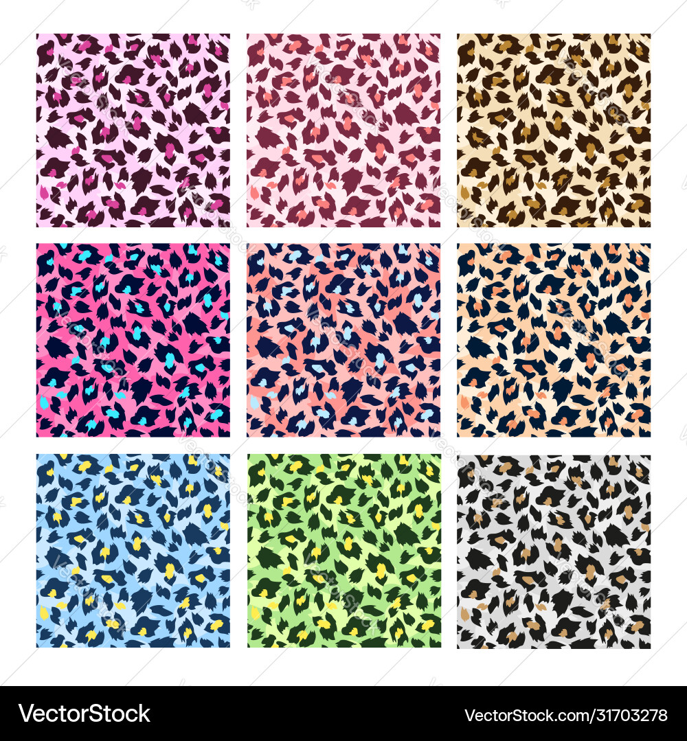 Colorful leopard print Royalty Free Vector Image
