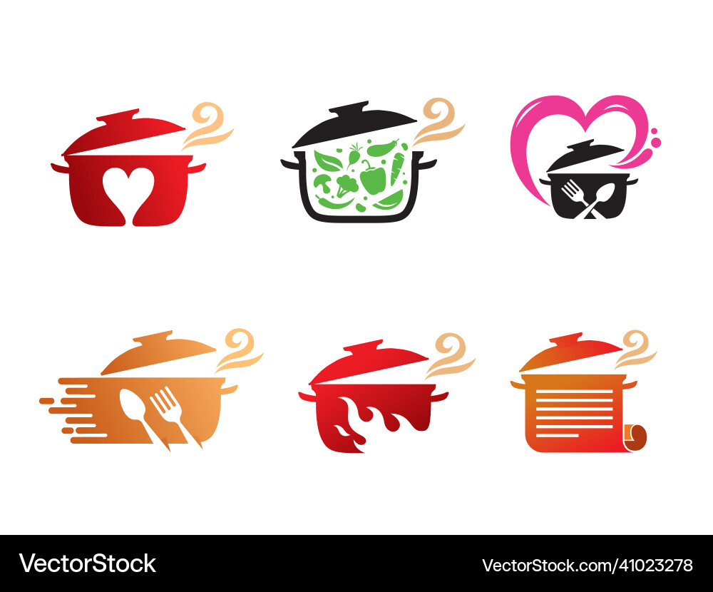 Cook logo symbol or icon template Royalty Free Vector Image