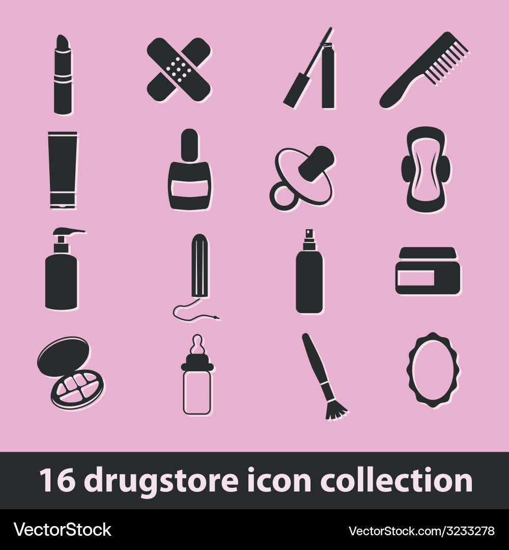 Drugstore icons Royalty Free Vector Image - VectorStock