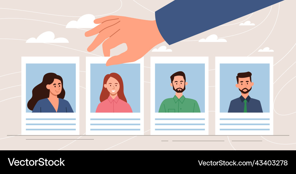 Employee Recruitment and Selection Royalty Free Vector Image