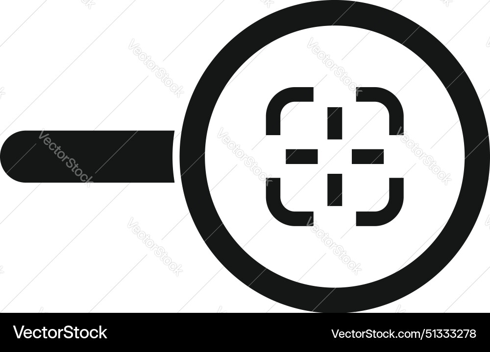 Magnifying glass with grid concept icon Royalty Free Vector