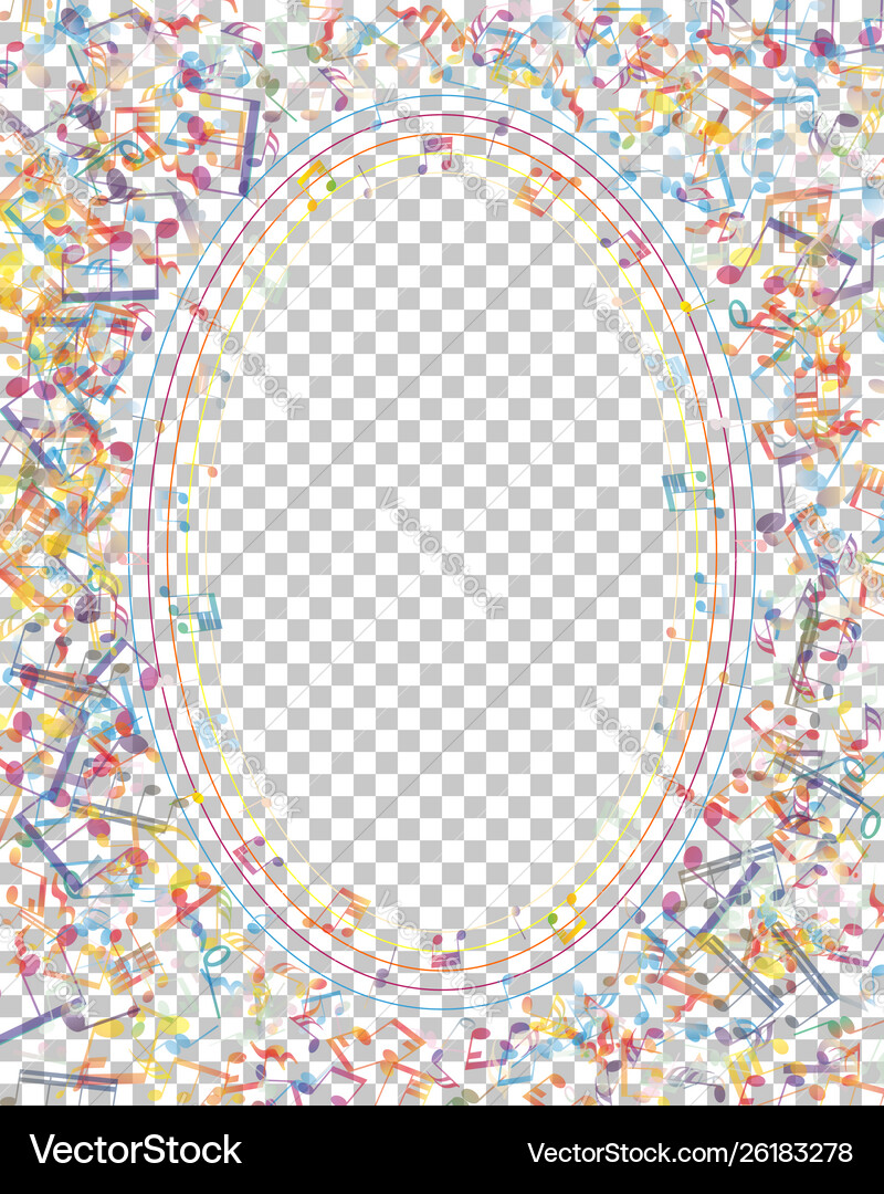 Multicolour notes staff Royalty Free Vector Image