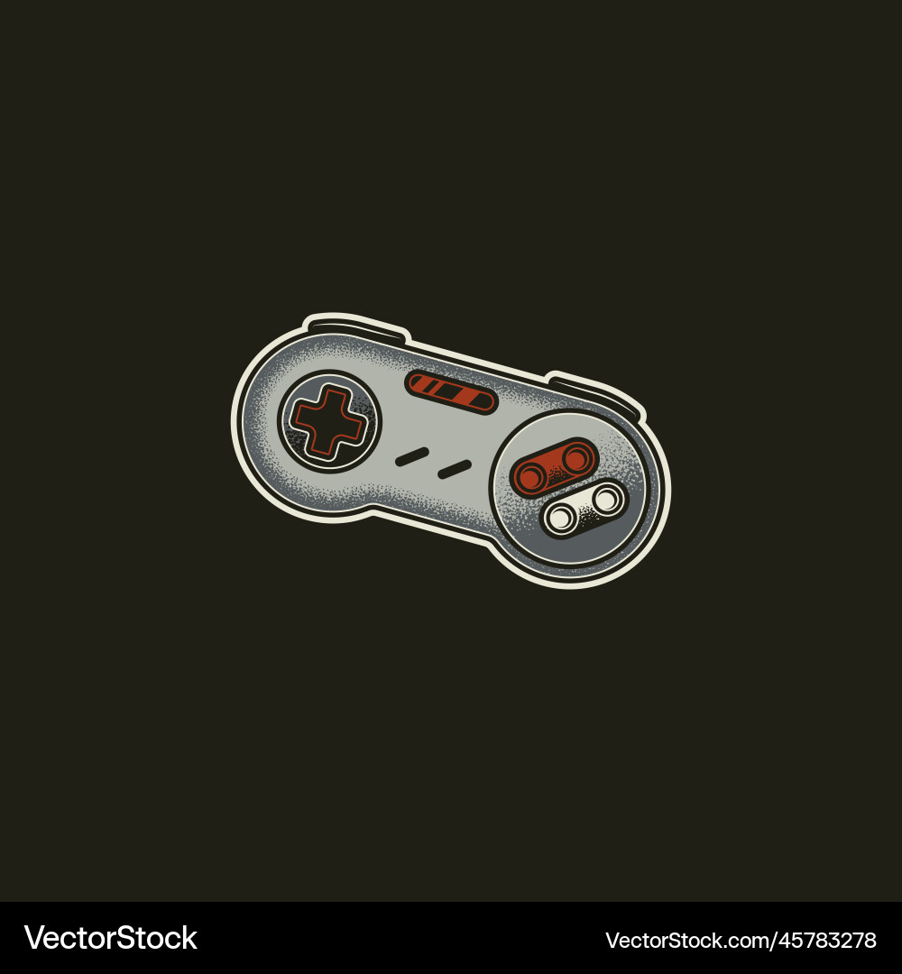 Retro gamepad from 8-bit consoles Royalty Free Vector Image