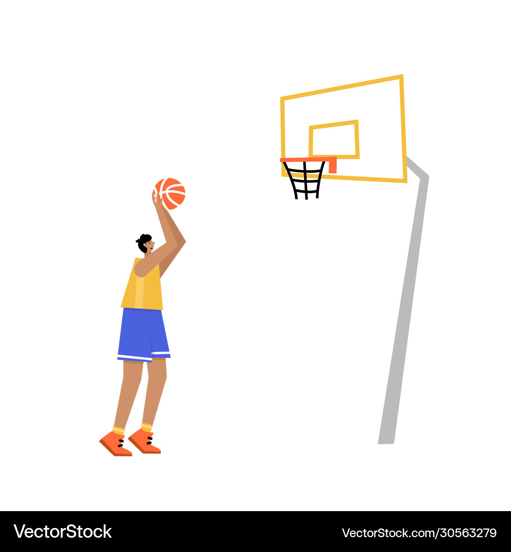 Basketball Player Shooting Royalty Free Vector Image