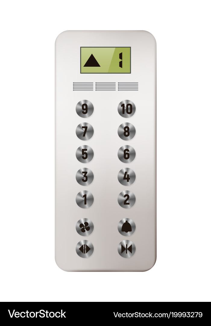 Elevator Control Panel Royalty Free Vector Image