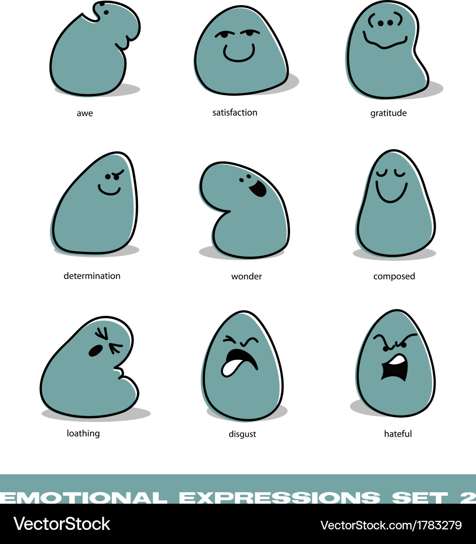 Emotional expressions Royalty Free Vector Image