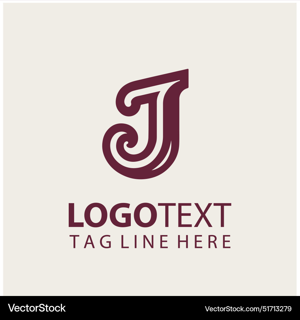 Letter j logo Royalty Free Vector Image - VectorStock