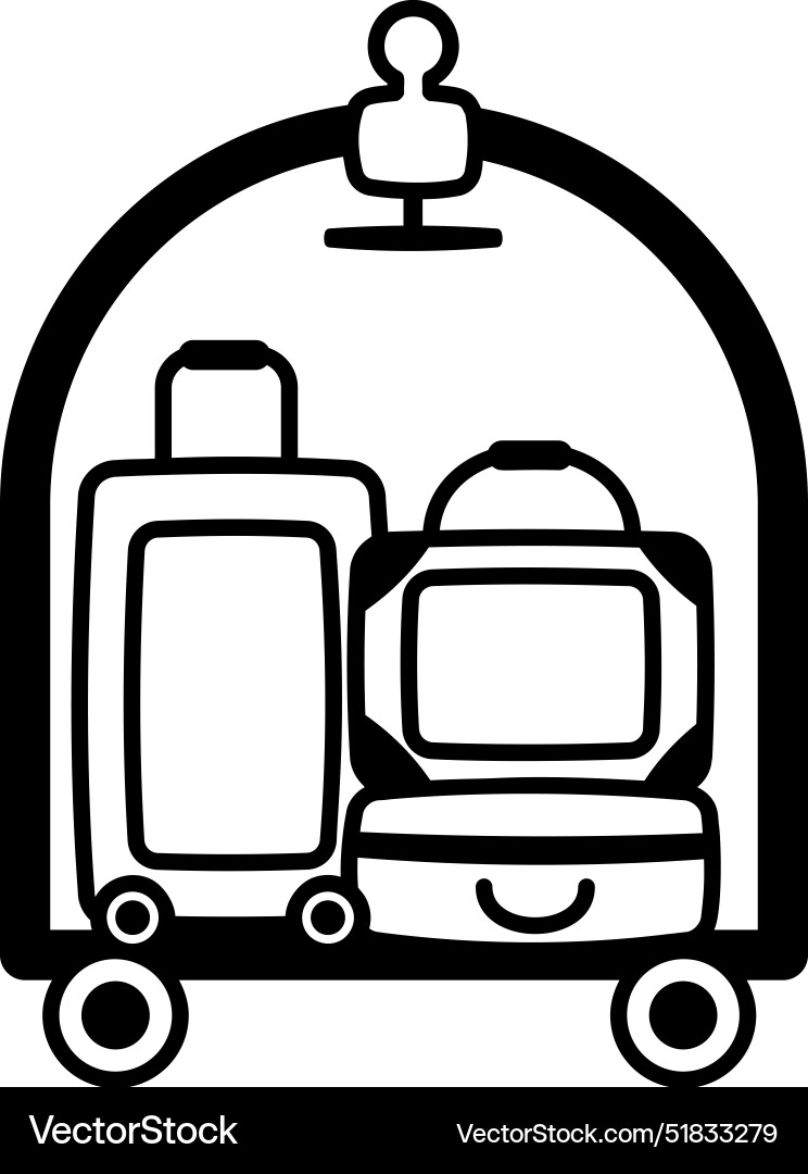 Luggage trolley Royalty Free Vector Image - VectorStock