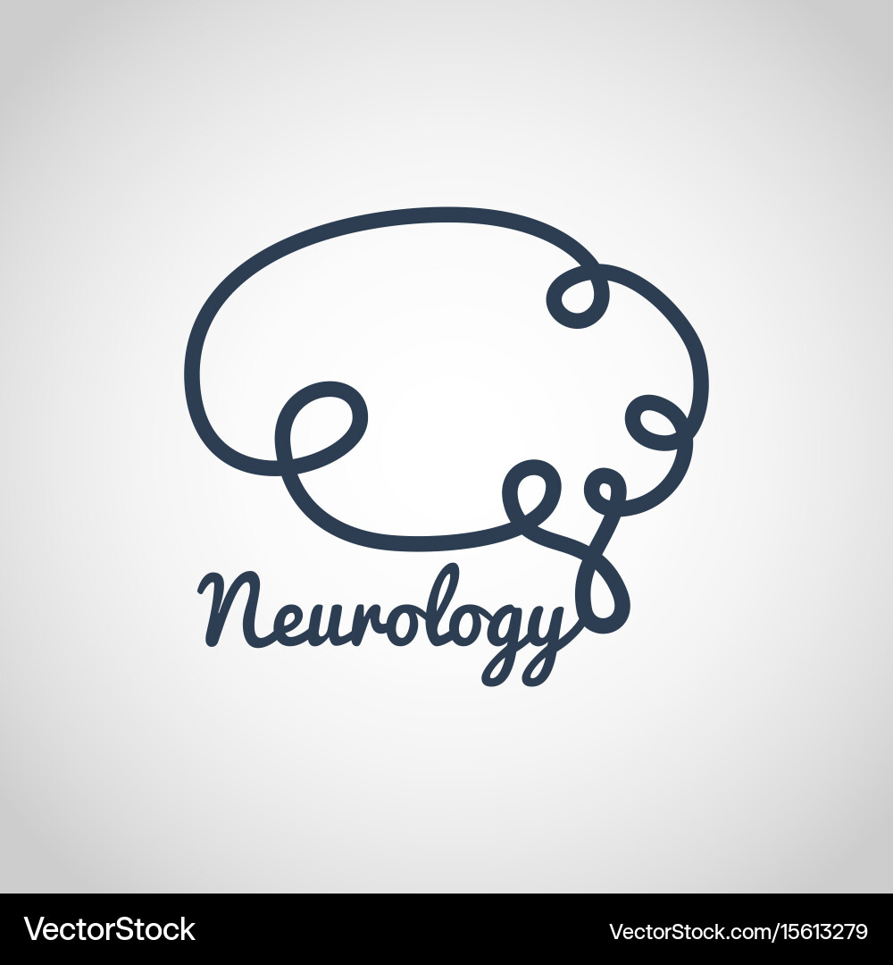 Neurology Icon Template Royalty Free Vector Image