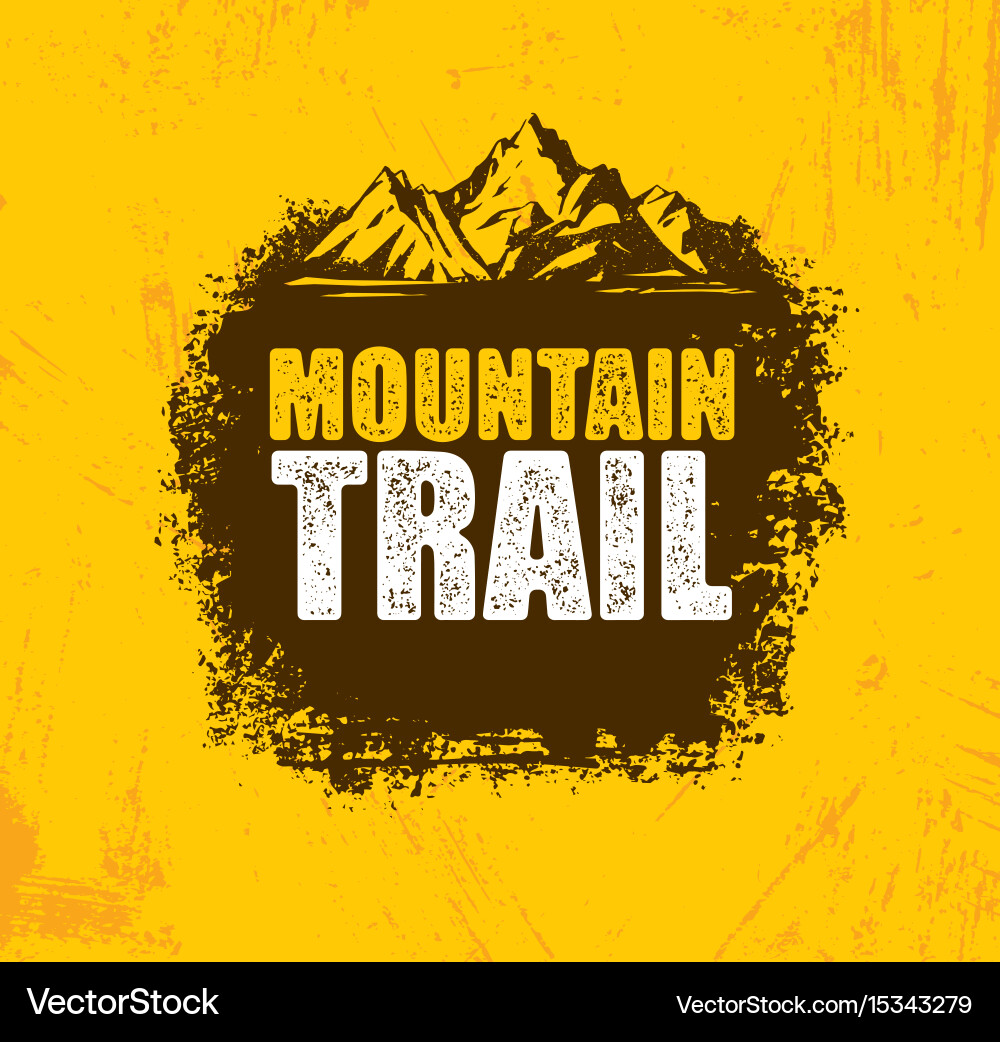 Outdoor adventure trail creative design Royalty Free Vector