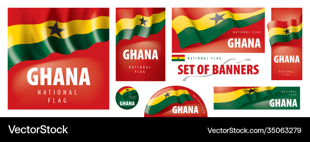 Set banners with national flag Royalty Free Vector Image