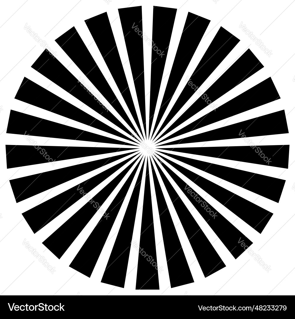 Sunburst starburst rays radial beams circle Vector Image