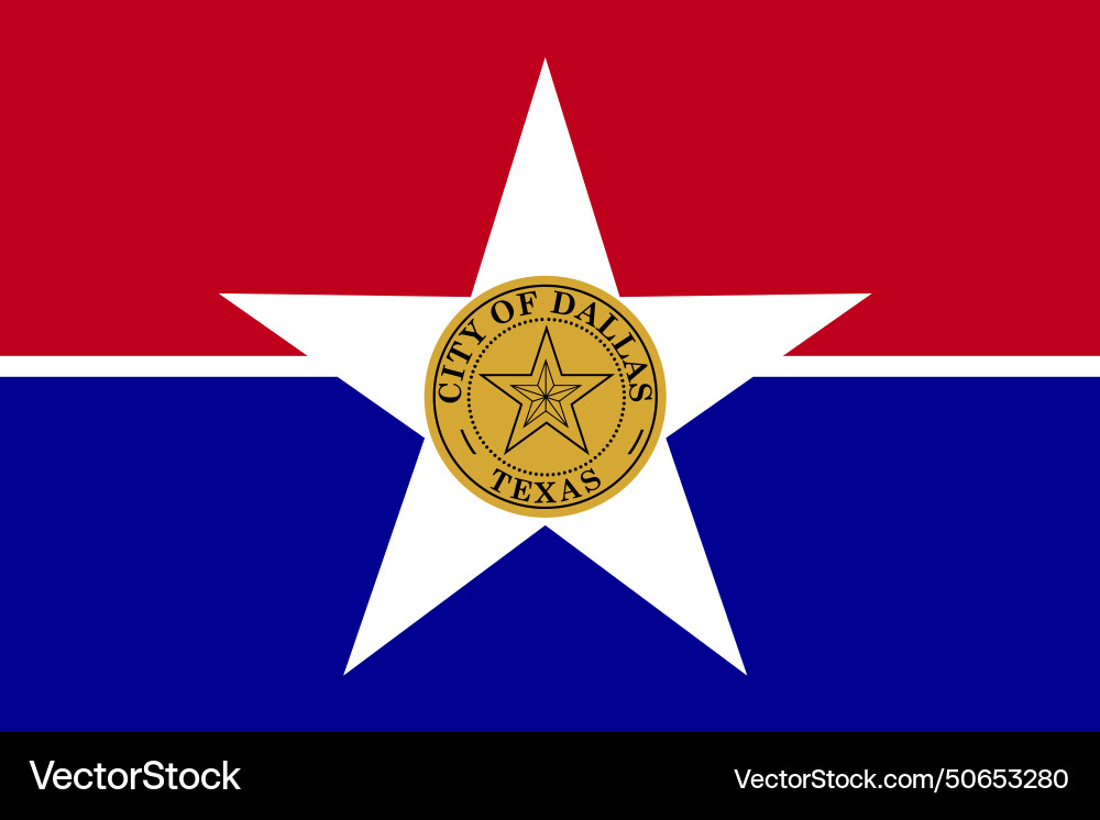 Dallas flag Royalty Free Vector Image - VectorStock