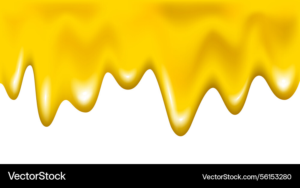 Melted cheese or butter texture orange lemon Vector Image