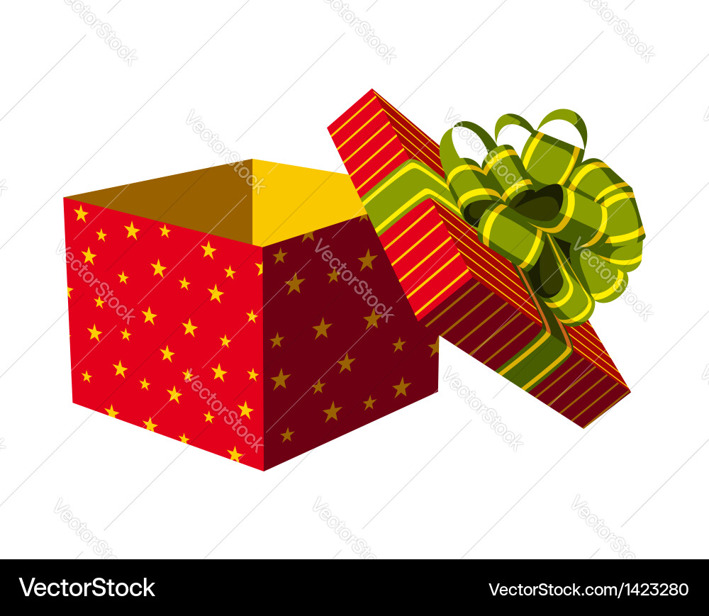 Open gift box Royalty Free Vector Image - VectorStock