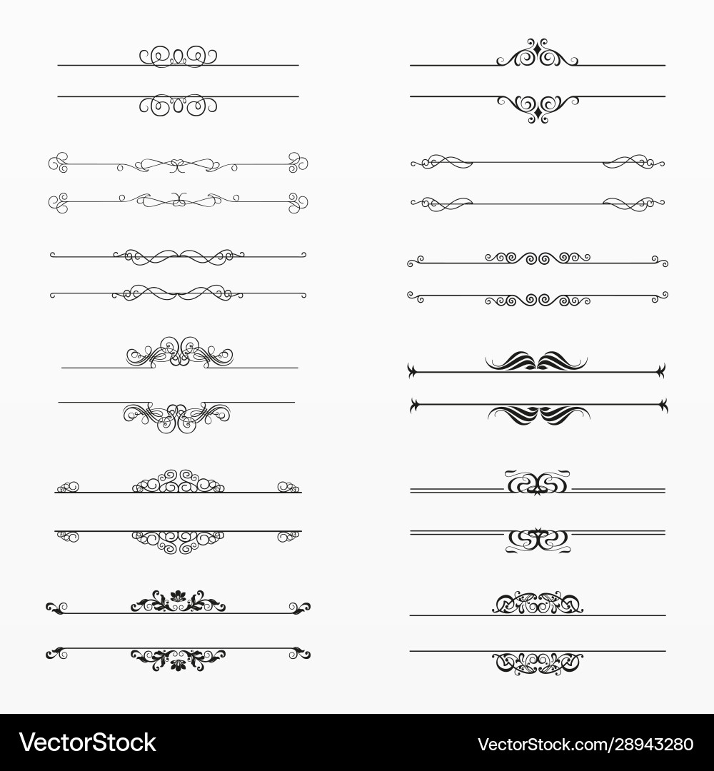 Ornate Border and Frame Collection Royalty Free Vector Image