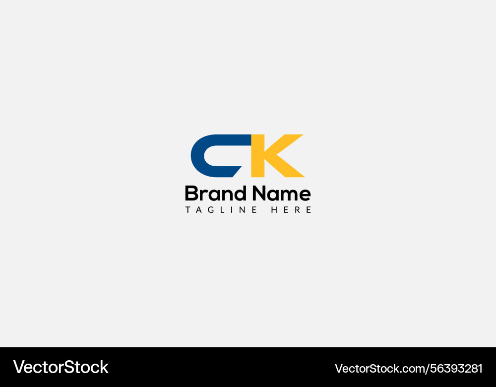 Abstract ck letter modern initial lettermarks logo