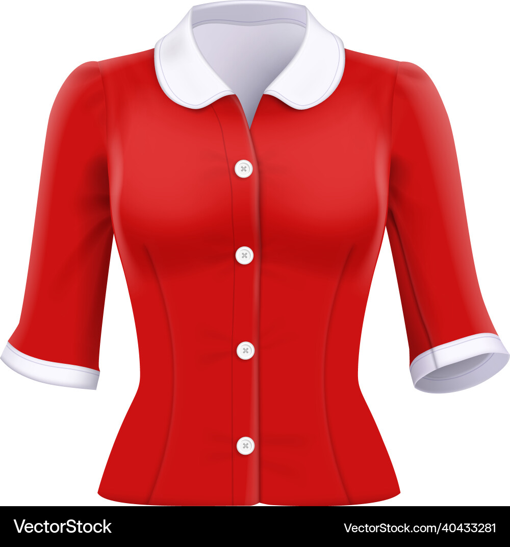 Blouse women apparel red Royalty Free Vector Image
