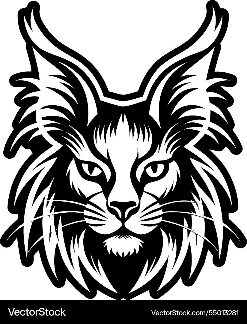 Caracal icon in filled style Royalty Free Vector Image