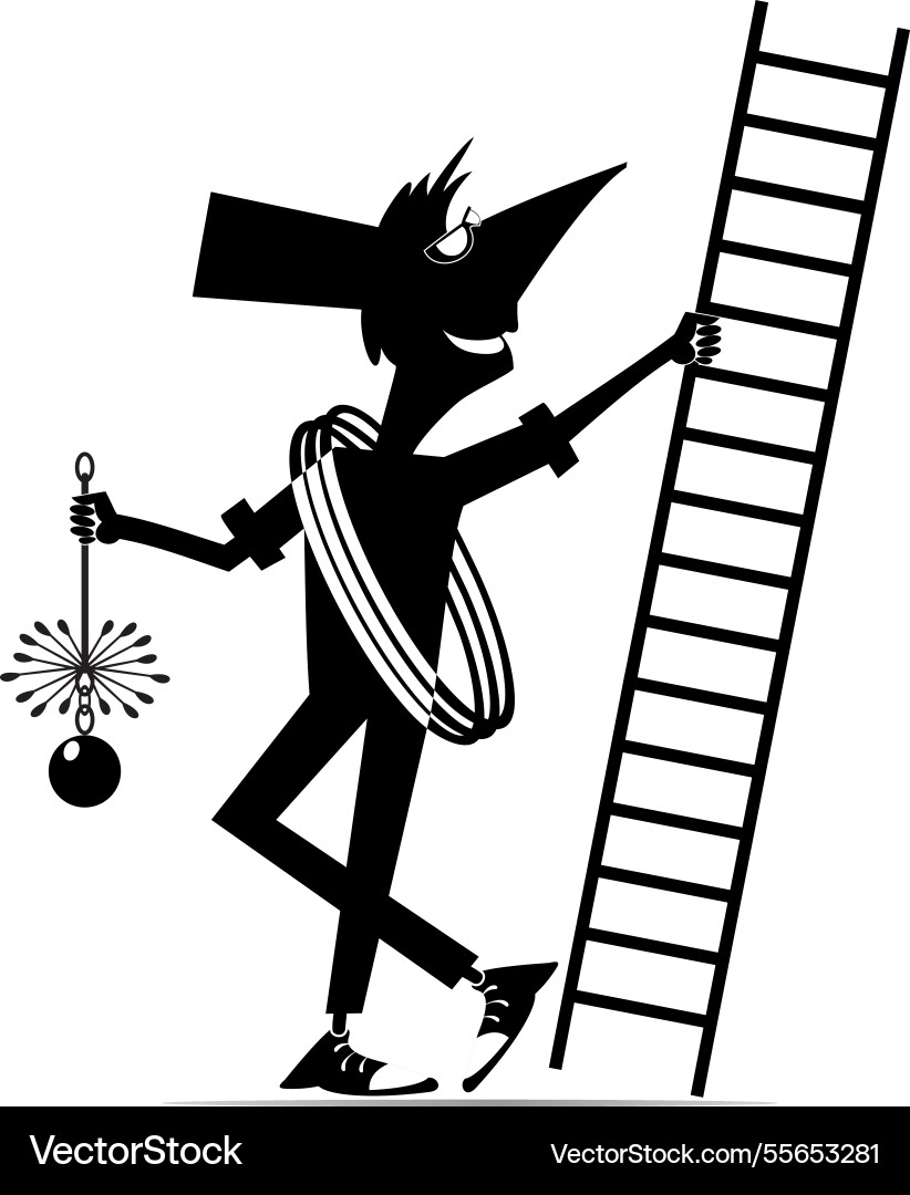 Cartoon chimney sweeper Royalty Free Vector Image